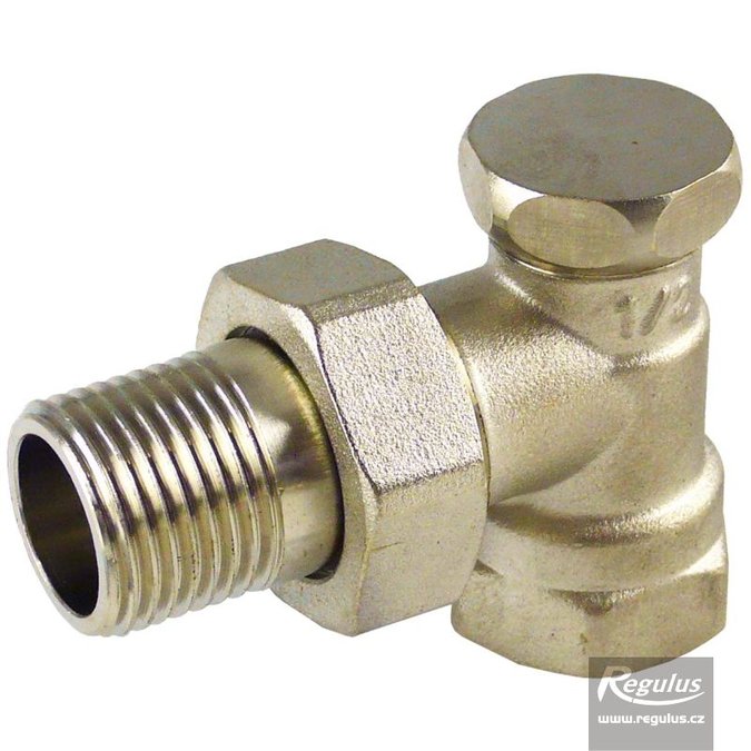 Lockshield valve, angled, female thread : Regulus